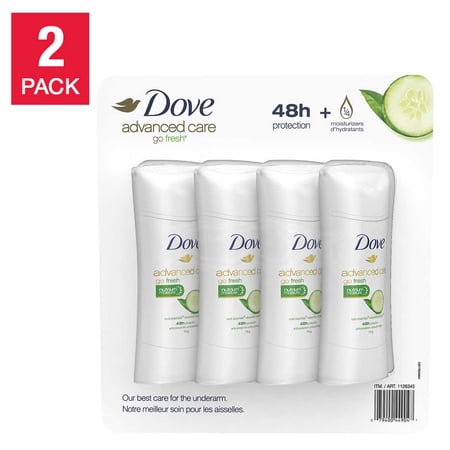 Dove Advanced Care Antiperspirant, 74g, 2-packs of 4 - Walmart.ca