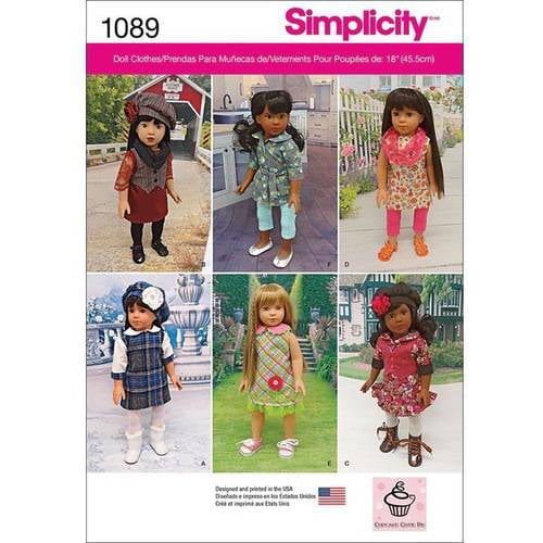 Simplicity One Size 18" Doll Clothes Pattern, 1 Each - Walmart.com