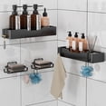 2Piece Space Saving Shower Rustproof Shower Rack Large Capacity Easy ...