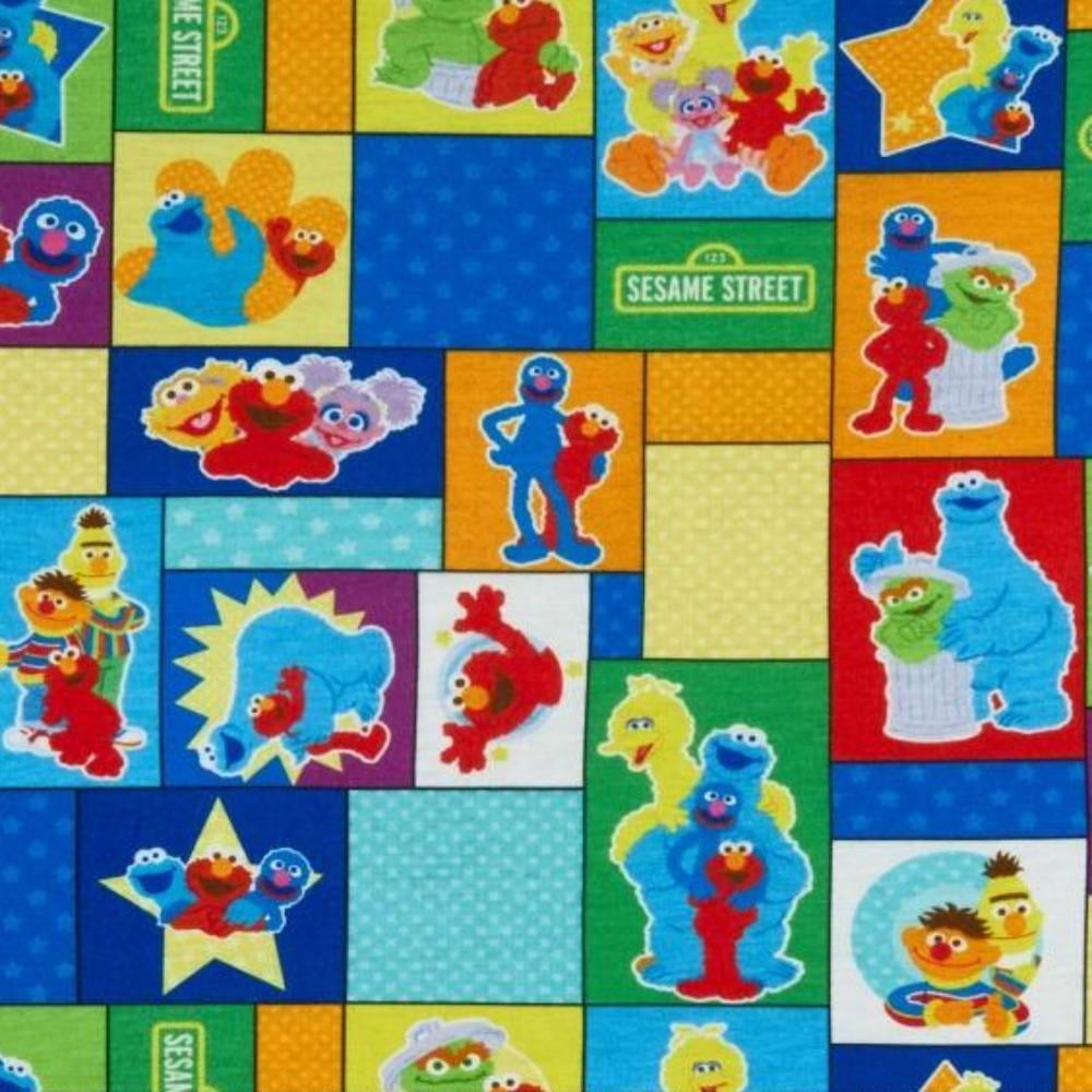 Sesame Street Patch Cotton Fabric - Walmart.com - Walmart.com