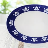 Sofia Home Large Oval Indigo Stoneware Serve Tray by Sofia Vergara ...