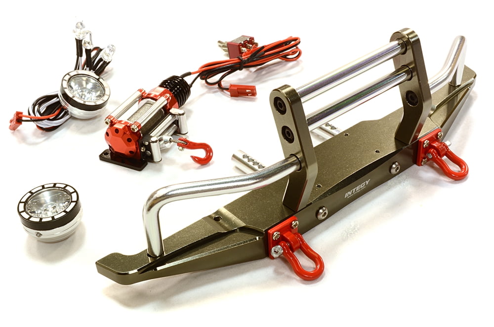 Integy RC Toy Model Hop-ups C26546GUN Machined Front Bumper w/ Winch ...
