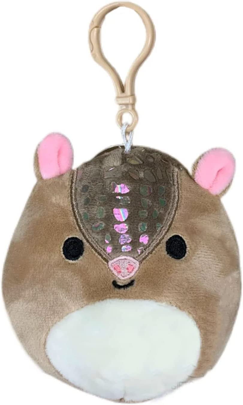 Squishmallow Thompson Armadillo, 3.5 Inch Clip on Plush backpack kelly ...