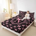Catabedysis Pink Coquette Bow Queen Sheets,Bowknot Letter N Design ...