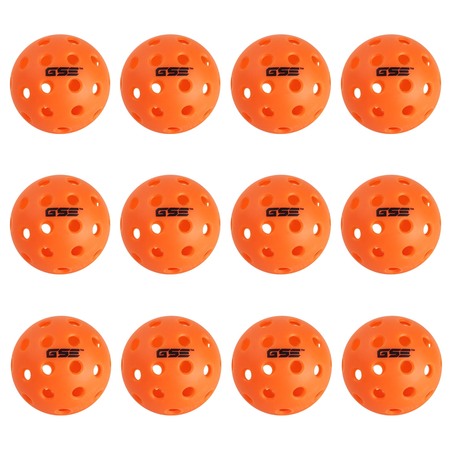 GSE Games & Sports Expert 12-Pack of Plastic Hollow Outdoor Pickleballs ...