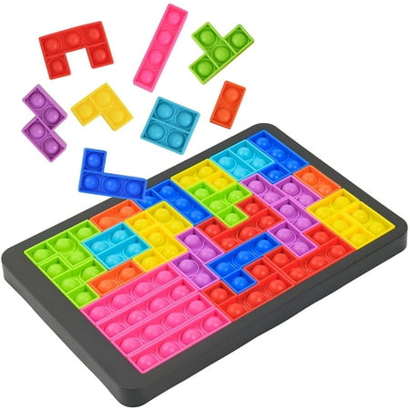 Push Bubble Sensory Squeeze Toys, Tetris Anti-Anxiety Block Jigsaw ...
