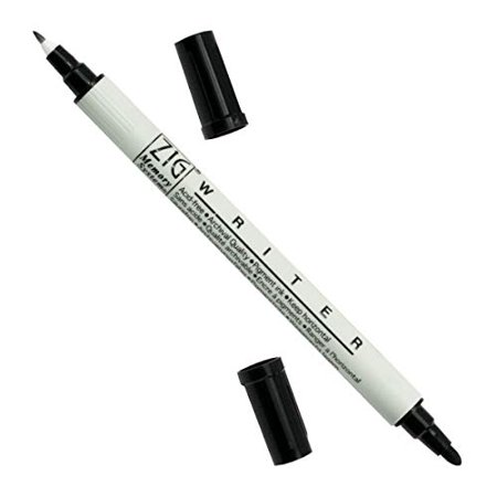 Kuretake ZIG Memory System Twin Marker, Writer, No.10, Pure Black (MS-6600-010) | Walmart Canada