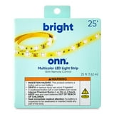 onn. Multicolor LED Light Strip 25ft, Indoor Television Accent Light ...