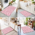 Area Rug 2x3ft White Daisies Washable Area Rugs for Living Room Pink ...