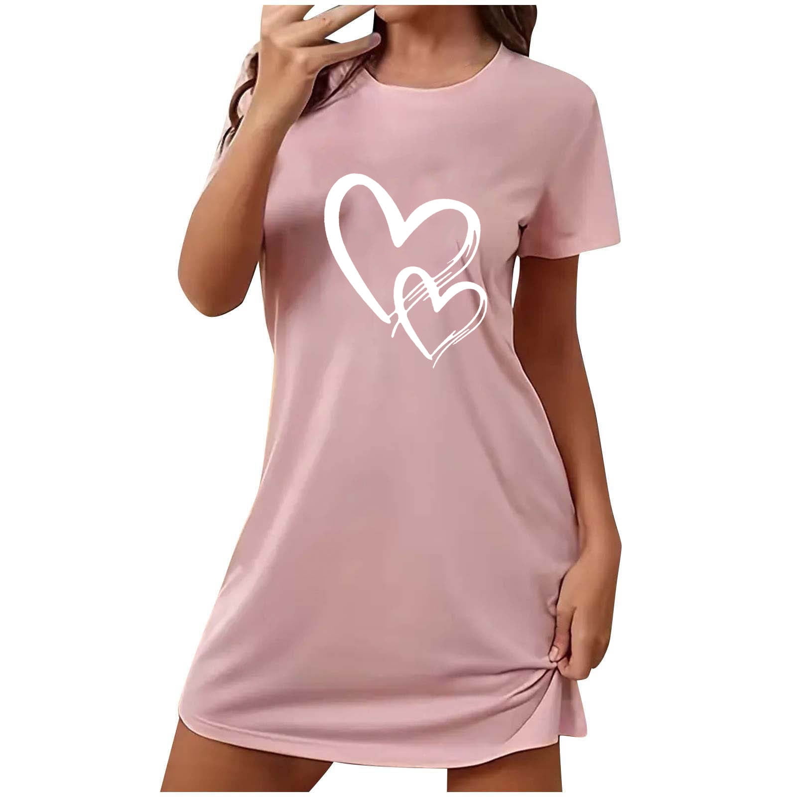Click here for Cfhntfmh Nightgown For Women Cute Printed Short Sl... prices