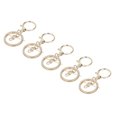 Keychain Rings With Chain, Metal Keychain Kit 30 Sets Color Lasting For ...
