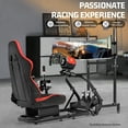 Marada Racing Sim Cockpit with Seat & Triple Monitor Stand Fit for ...