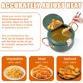 Deep Fryer Pot Carbon Steel Tempura Deep Fryer with Lid Nonstick Frying ...