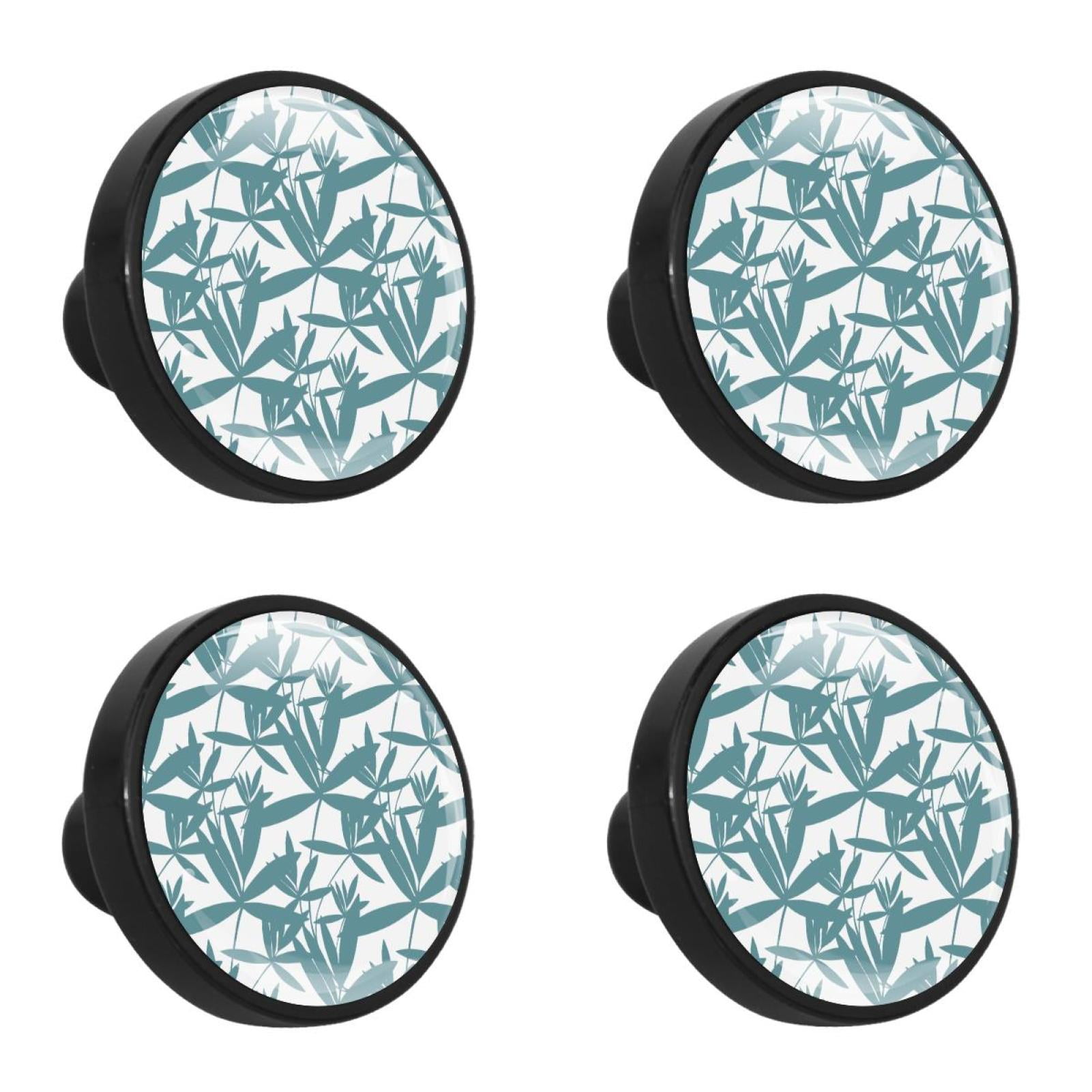 4 Pcs Maple Leaf Knobs for Kitchen Cabinet Cupboard Dresser Bookcase Drawer Pulls Handles Round ...