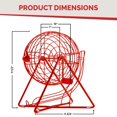 MR CHIPS Professional 11" Steel Bingo Cage – Lucky Red, Anti-Slip Feet ...