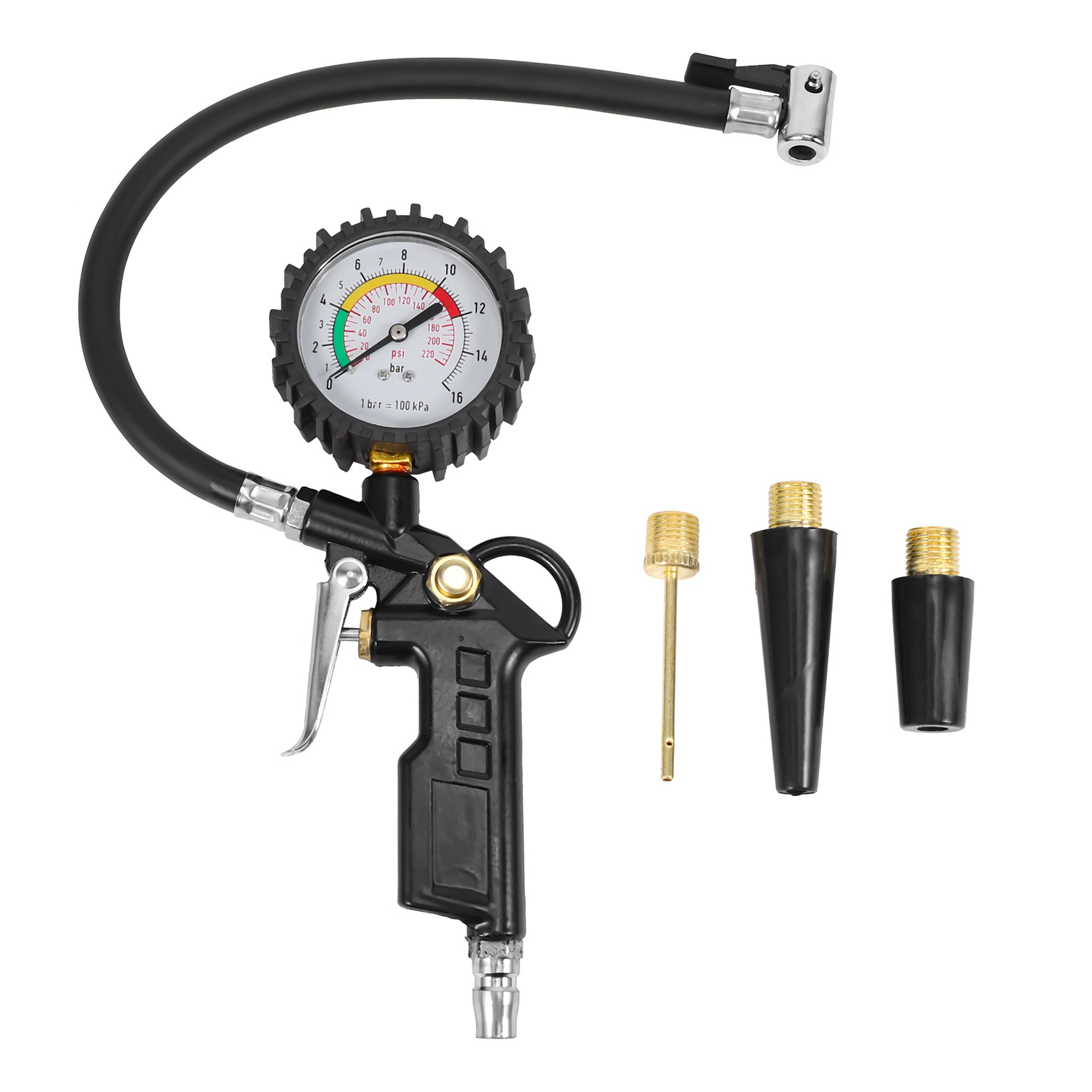 Car Tire Pressure Gauge 220 PSI Tire Inflator With Pressure Gauge Air Car Tire Pressure Gauge 220 PSI Tire Inflator With Pressure Gauge Air