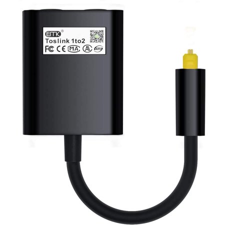 Optical Splitter 1 in 2 Out Toslink Splitter Audio Optical Cable ...