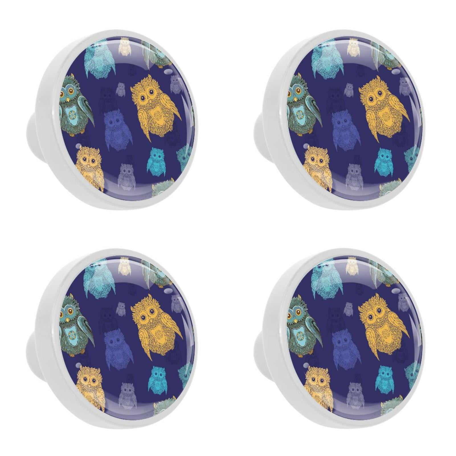 4 Pcs Owl Knobs for Kitchen Cabinet Cupboard Dresser Bookcase Drawer ...