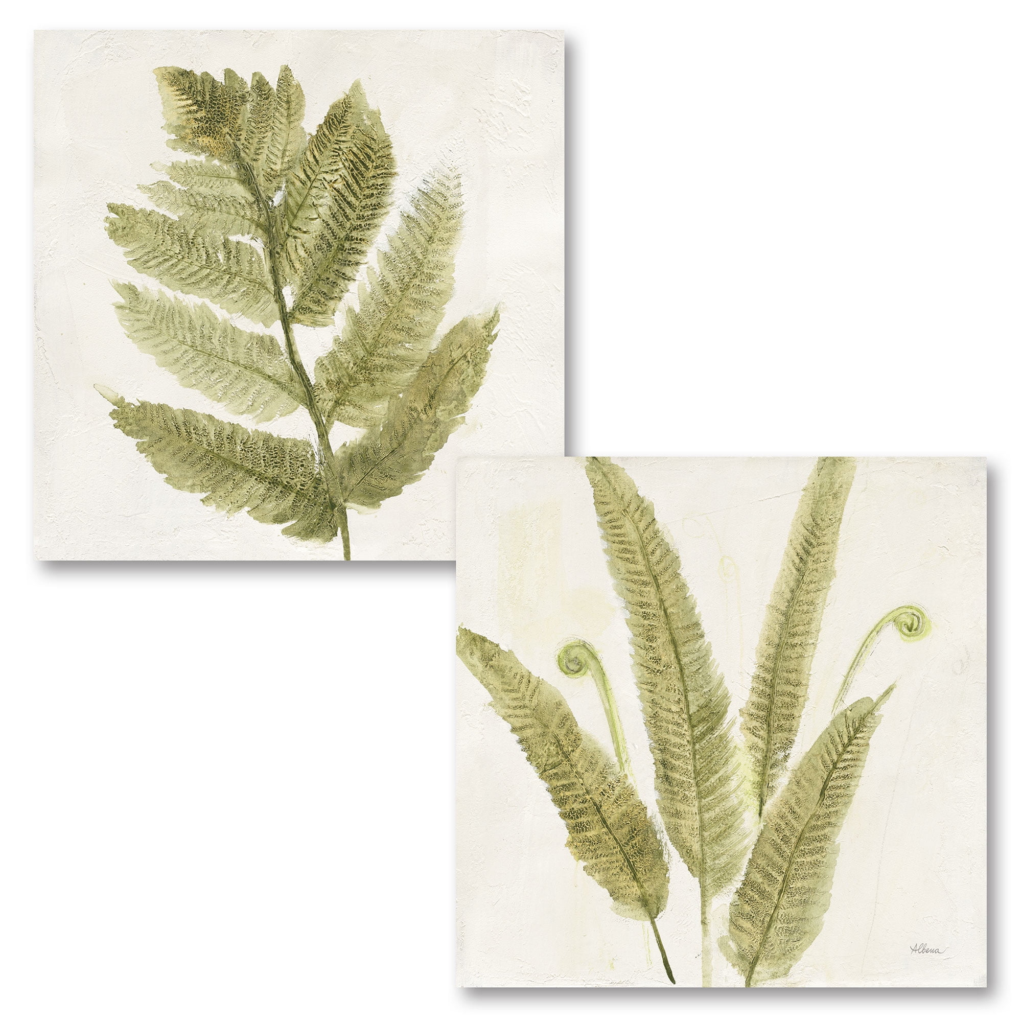 Gango Home Decor Cottage Forest Ferns I & II by Albena Hristova ...