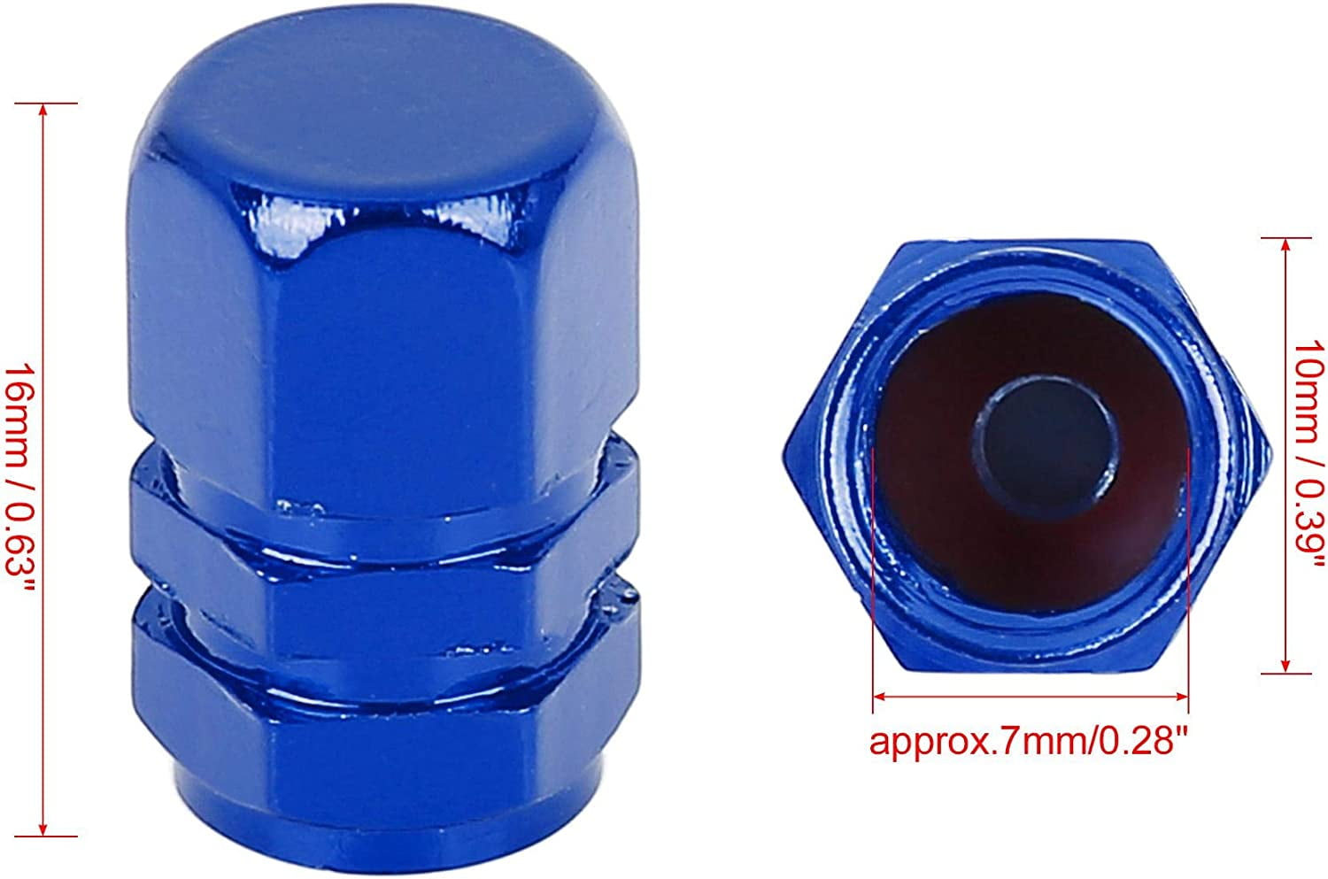 Tire Caps Blue Thin Blue Line Flag Tire - Set Of 4, Durable & Dustproof ...