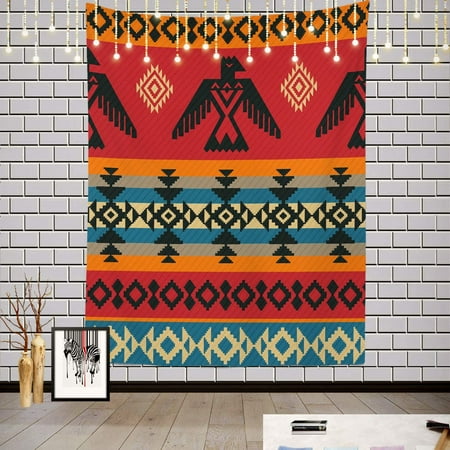 Ethnic Geometric Tribal Tapestry, Native American Navajo Tribal Design ...