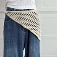 Hollowed Crochet Head Scarf Hair Styling Accessory Hip Scraf For ...