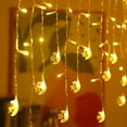 DYstyle Battery Operated Multicolor LED Star Curtain Light 2M 82LEDs ...