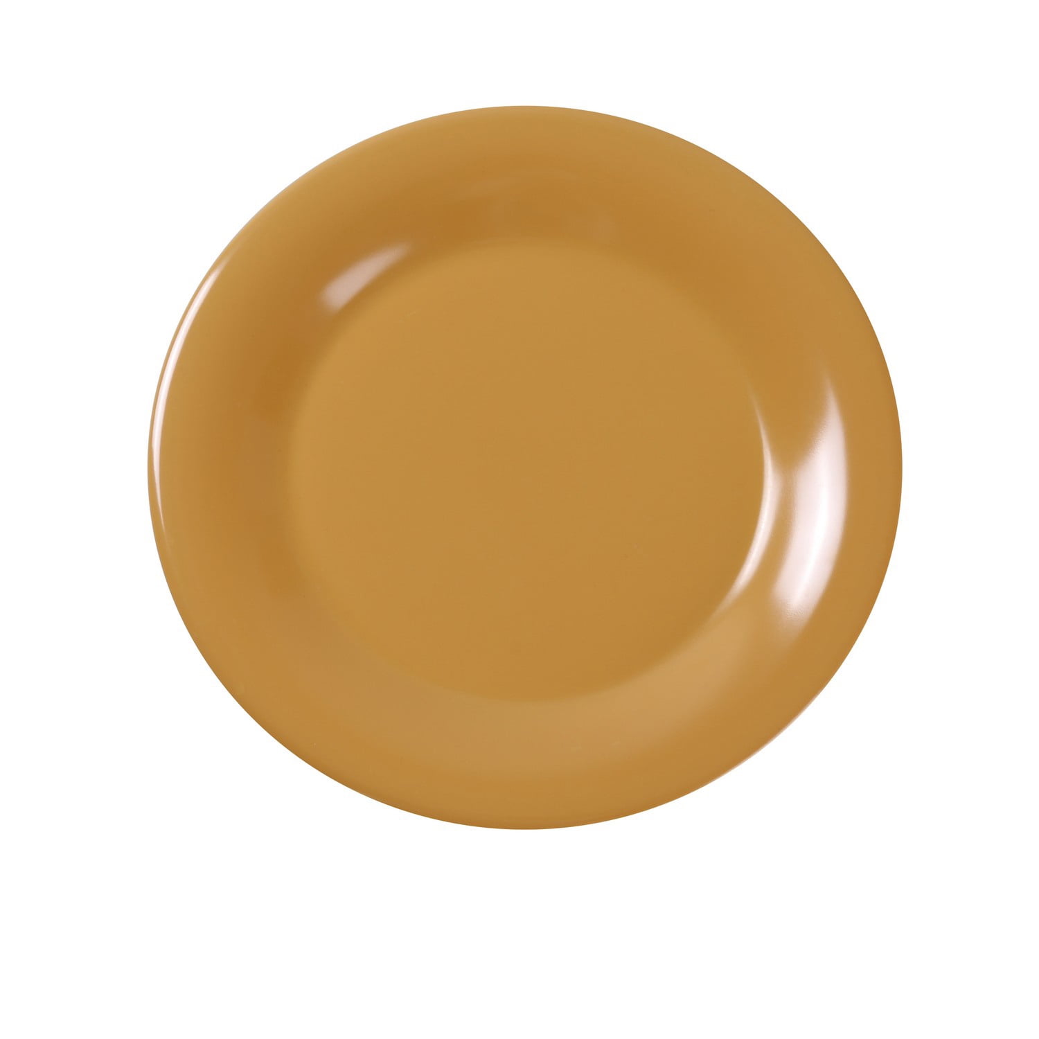 Mile Stone, Round Wide Rim Plate, 10 1/2"Dia., Melamine, Yellow,Pack of ...