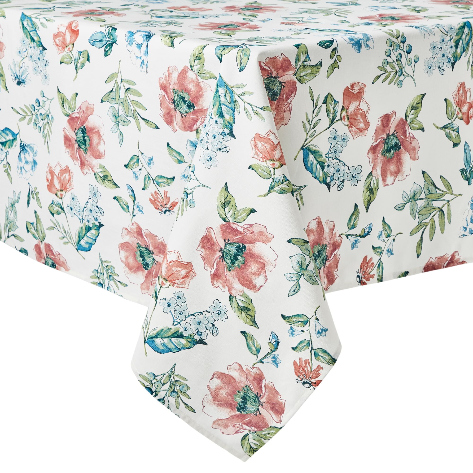 Better Homes & Gardens Annabelle Floral Fabric Tablecloth, Multicolor ...