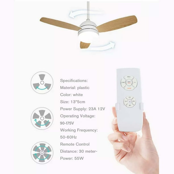 Universal Ceiling Fan Lamp Remote Control Kit 90-175V Timing Wireless ...