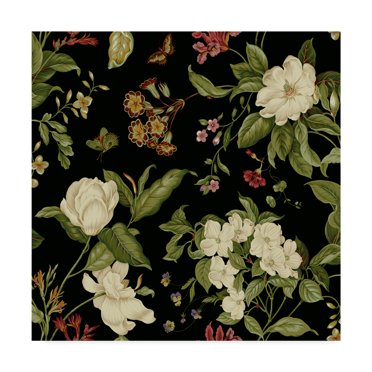 Trademark Fine Art 'Harmonious Rose Black' Canvas Art by Lisa Audit ...