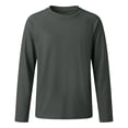 Boys Solid Color Long Sleeve Raglan Rash Guard Top Round Neck Quick Dry ...
