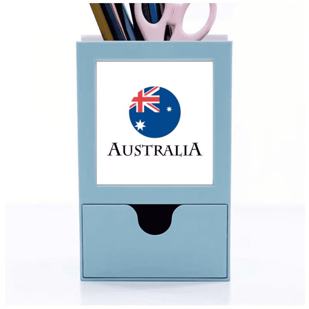 Australian Flag Kangaroo Koala Desk Supplies Organizer Pen Holder Card ...