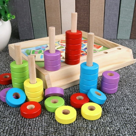 Aofa Kids Arithmetic Learning Toss Ring Number Blocks Puzzle Game Early ...