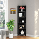 HOMEFORT 5 Tier Corner Bookshelf, Small Corner Bookcase Cabinet Slim ...