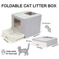 Suhaco XL Kitty Cat Litter Box: Enclosed, Foldable, Anti-Splashing ...