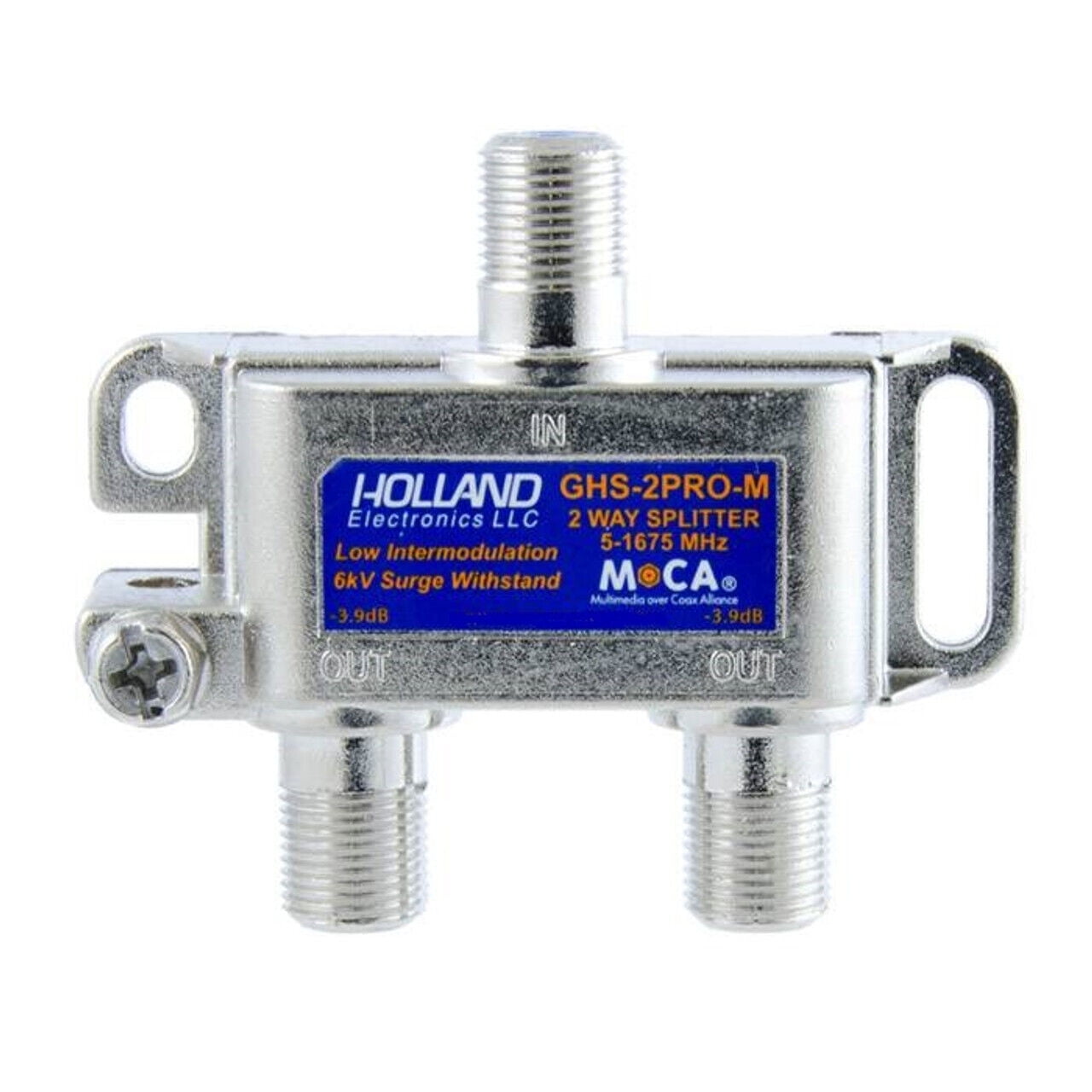 Holland GHS-2PRO-M Electronics 3-Way Catv Moca Compliant Splitter ...