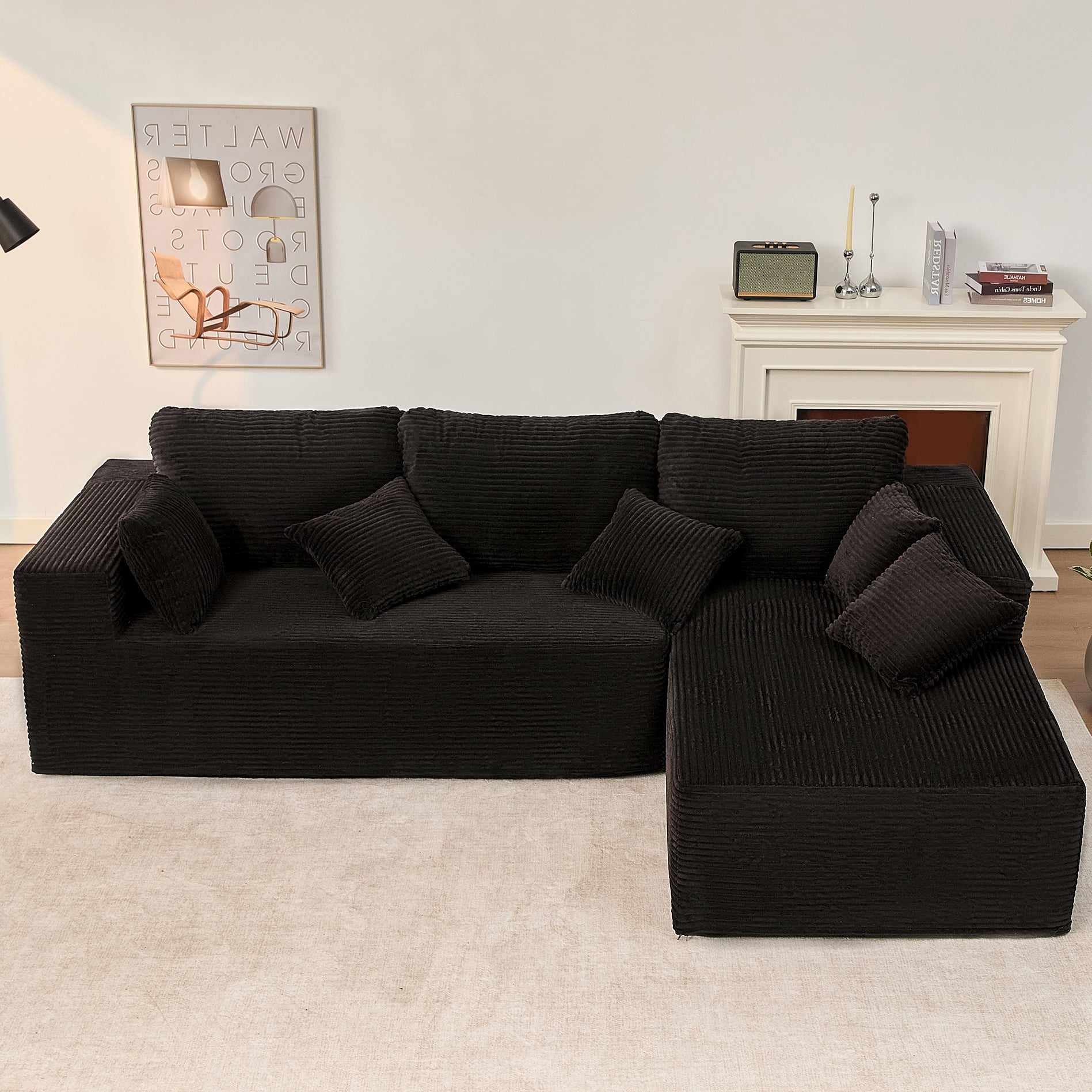 Click here for Bigsyy Modern Style 107 Inches Boneless Couch  Mod... prices