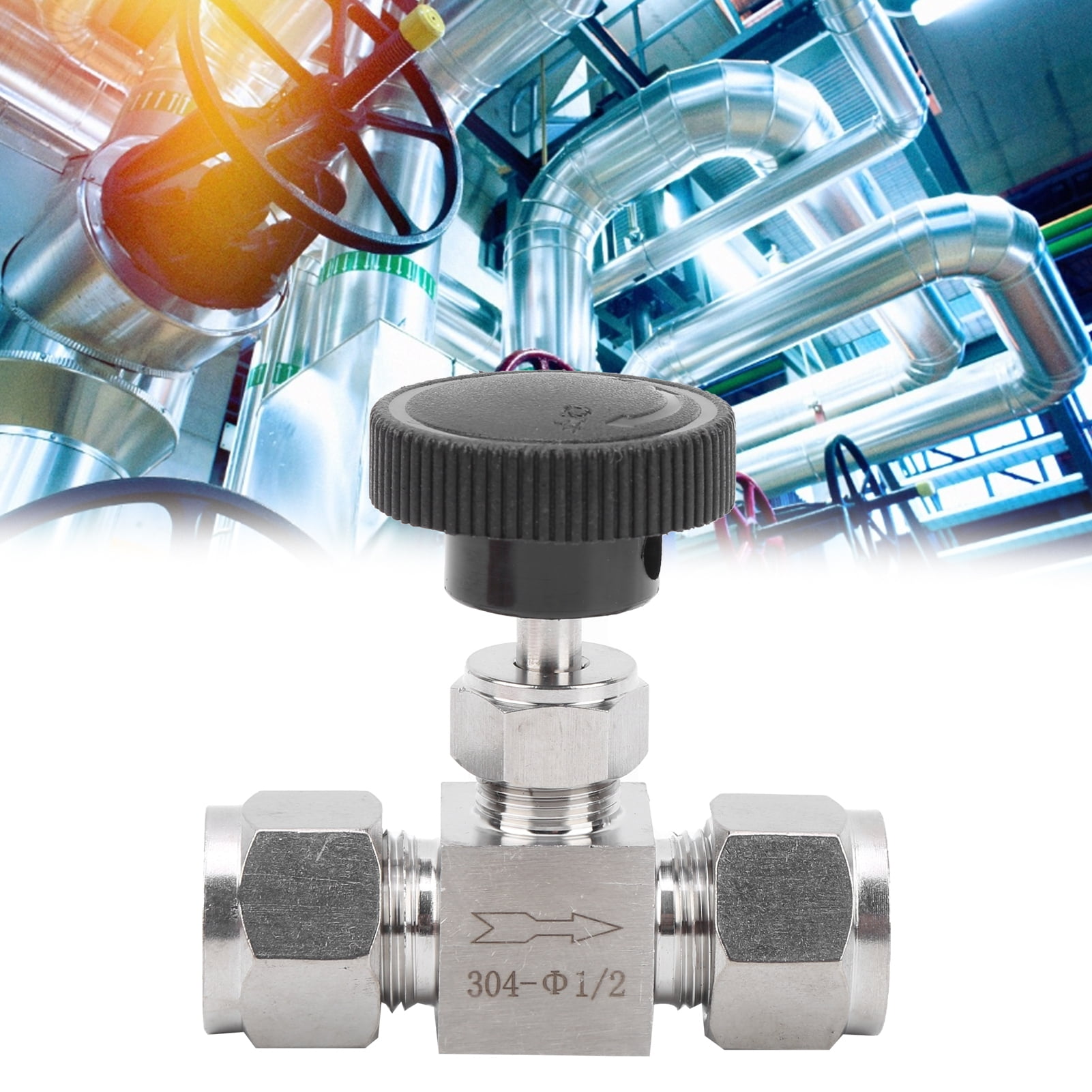 Válvula de aguja para agua, válvula de acero inoxidable 304, válvula de ...