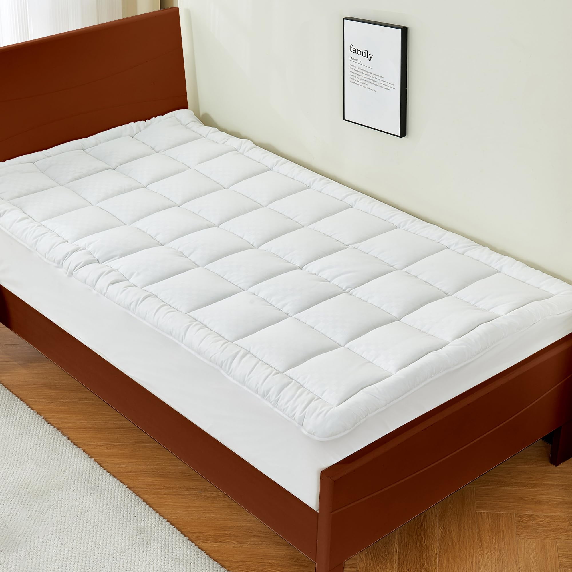GOONIK Twin XL Mattress Pad Cover for College Dorm Room Essentials Back ...