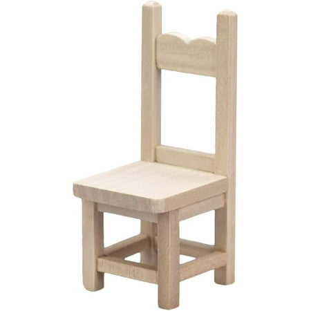 Mini Home Dollhouse Wooden Chairs Decoration Dollhouse Miniature ...
