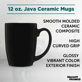 Curved Java Coffee Mug Set - 10 Pack - 12 Oz. - Stoneware Restaurant ...