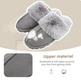 NCCB Women's Fuzzy Slippers Memory Foam House Shoes for Indoor & Outdoor Grey 9 - Walmart.com