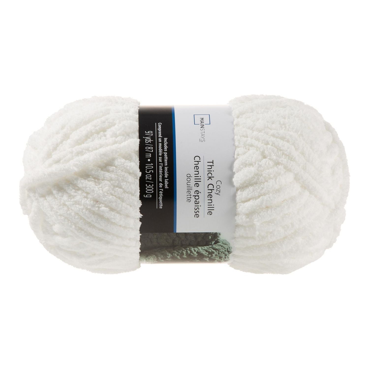 Click here for Mainstays Thick Chenille Yarn White prices