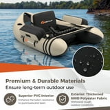 Goplus Inflatable Fishing Float Tube w/Pump & Storage Pockets & Fish ...