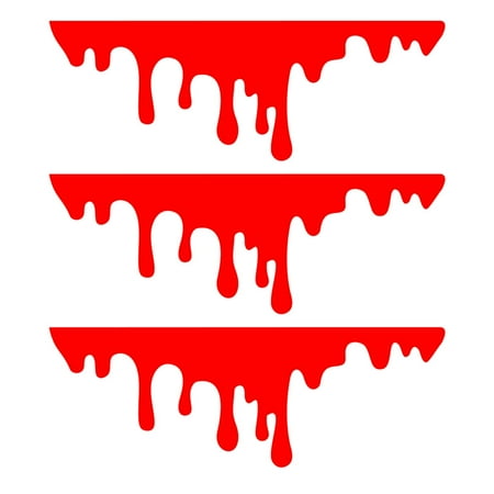 3Pcs Flowing Blood Funny Car Stickers Bloody Horror Halloween Blood ...