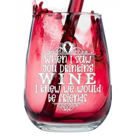 Stemless Wine Glasses Funny Sayings