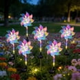 360° Solar Wind Spinners with Led Lights, Windmill for Yard & Garden ...