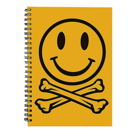 Fatboy Slim Clear Smiley Face And Crossbones Spiral Notebook | Walmart ...