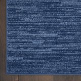 Nourison Essentials Easy Care Navy Blue 2'2" x 20 Area Rug, (2x20 ...